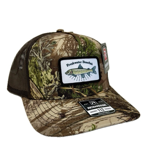 Yellowstone Angler Freshwater Bonefish Logo Hat - Real Tree Max1/Brown